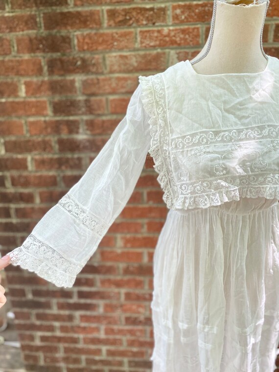 Stunning Antique Edwardian white work and lace tea do… - Gem