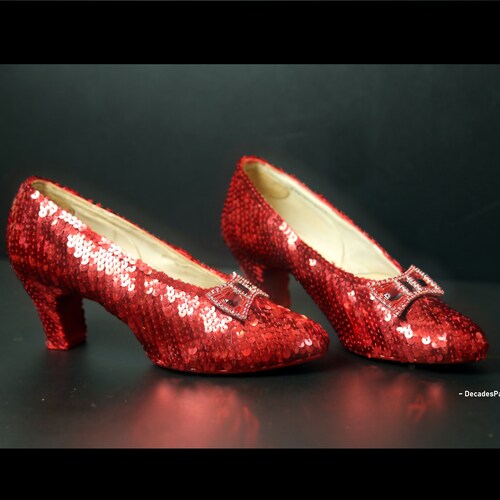 Ruby-red Shiny Sparkly Ballet Slippers Women's Sizes | Etsy