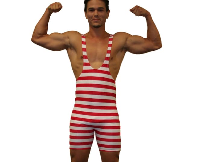 Strongman Costume Mens Double Strap Wrestling Singlet - Etsy