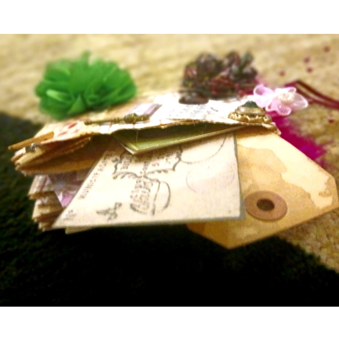 Blank Paper Bag Mini Junk Journals Inserts With Rusted Pronged ...
