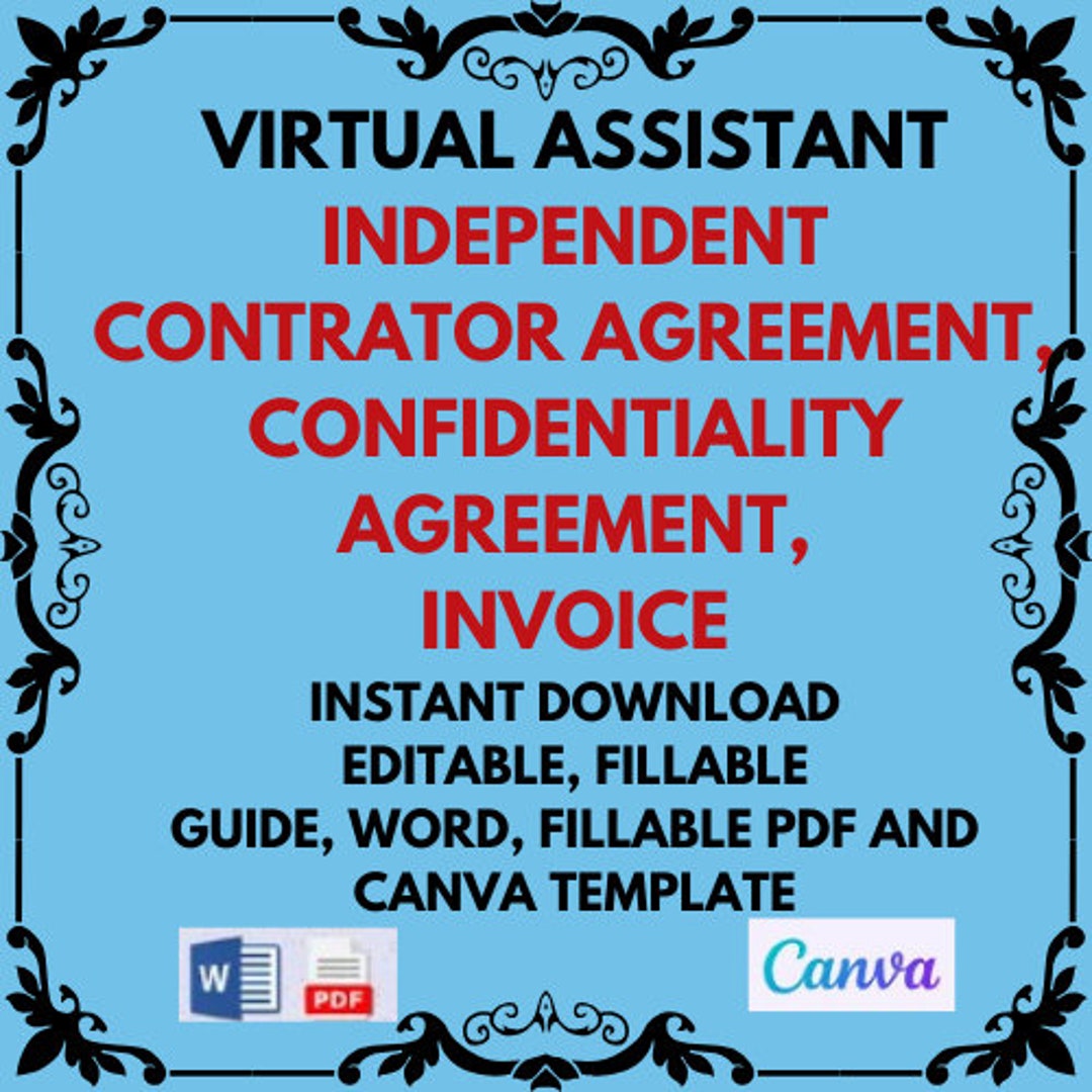 Virtual Assistant Forms: Contractor Agreement, Confidentiality, Invoice ...