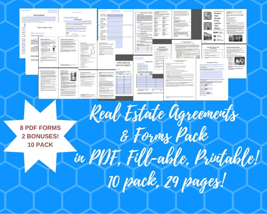 Real Estate Forms Package Bundle Realtor Realtor Forms | Etsy
