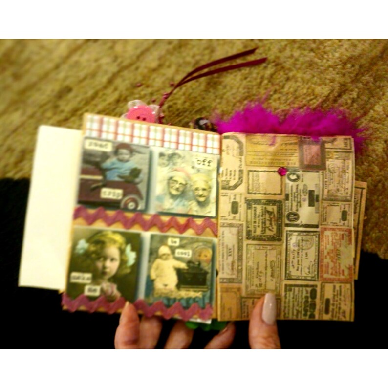 Blank Paper Bag Mini Junk Journals Inserts With Rusted Pronged ...