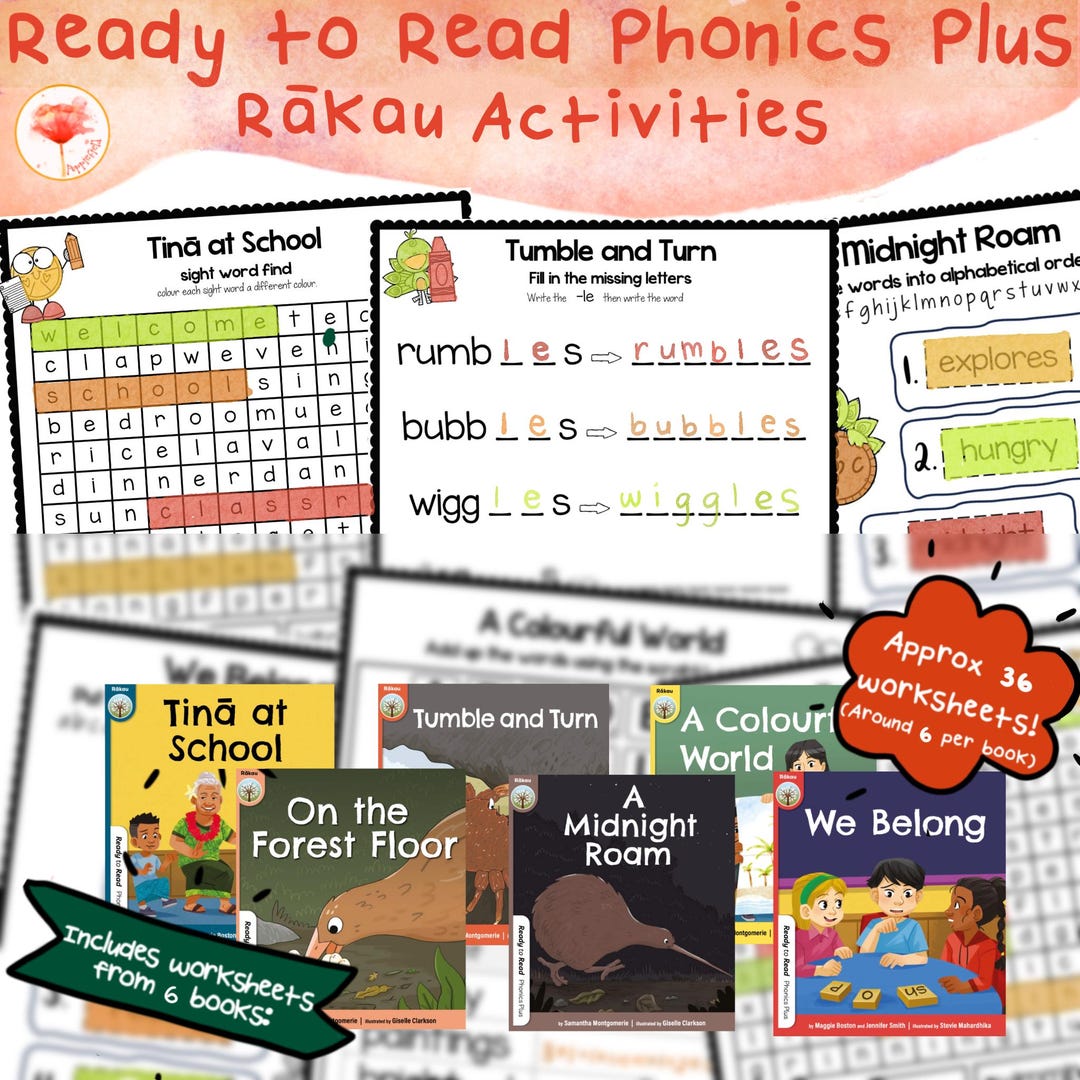 Rākau Activities - Ready to Read Phonics Plus - Etsy