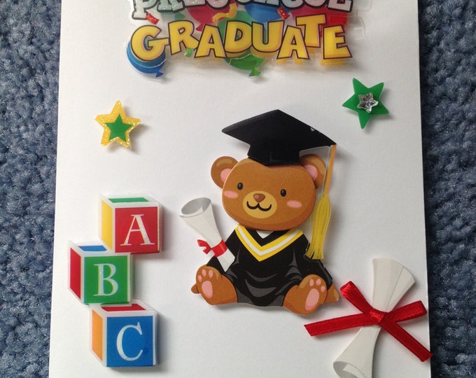 Preschool Graduation Card - Etsy
