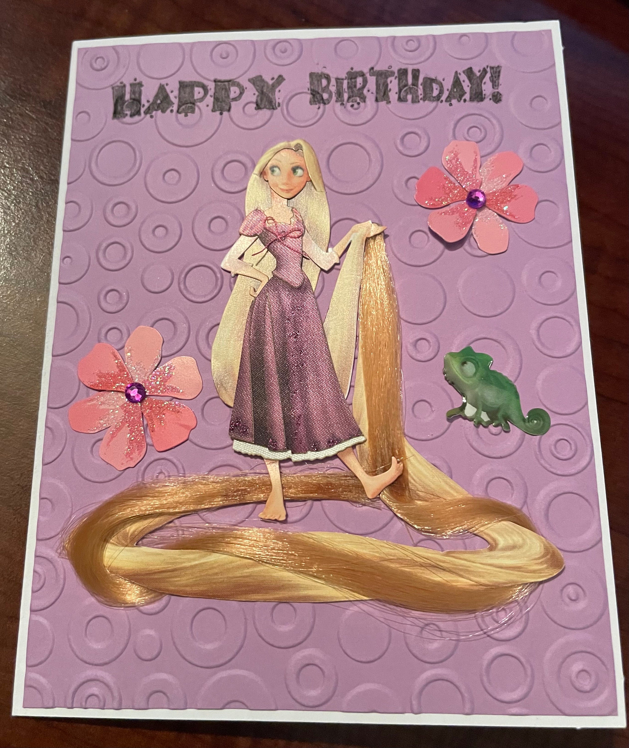 Tangled Birthday Card - Etsy