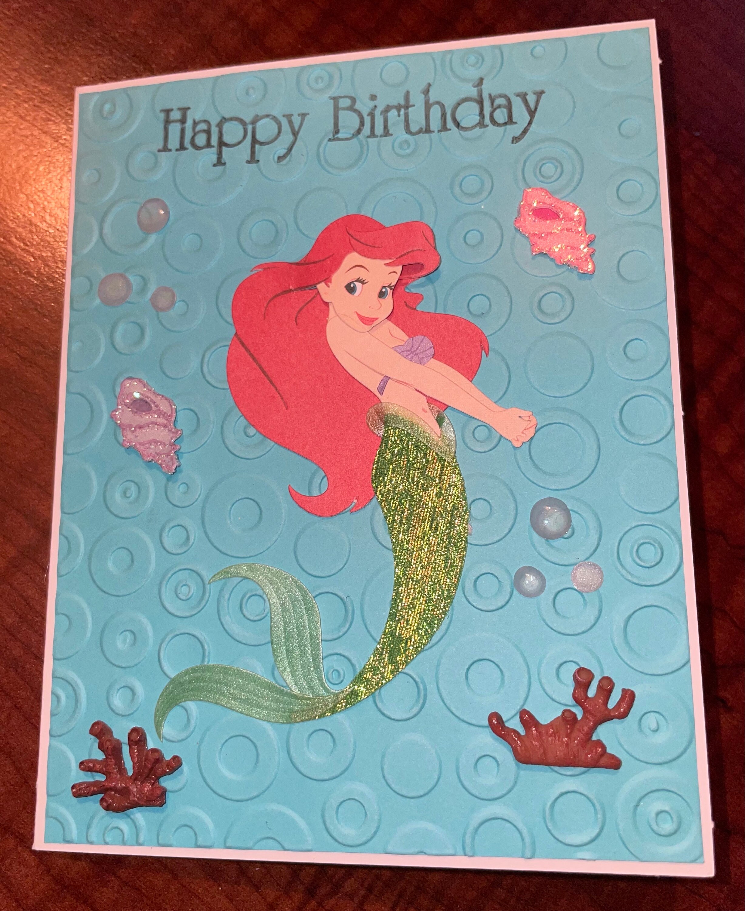 Ariel Birthday Card - Etsy