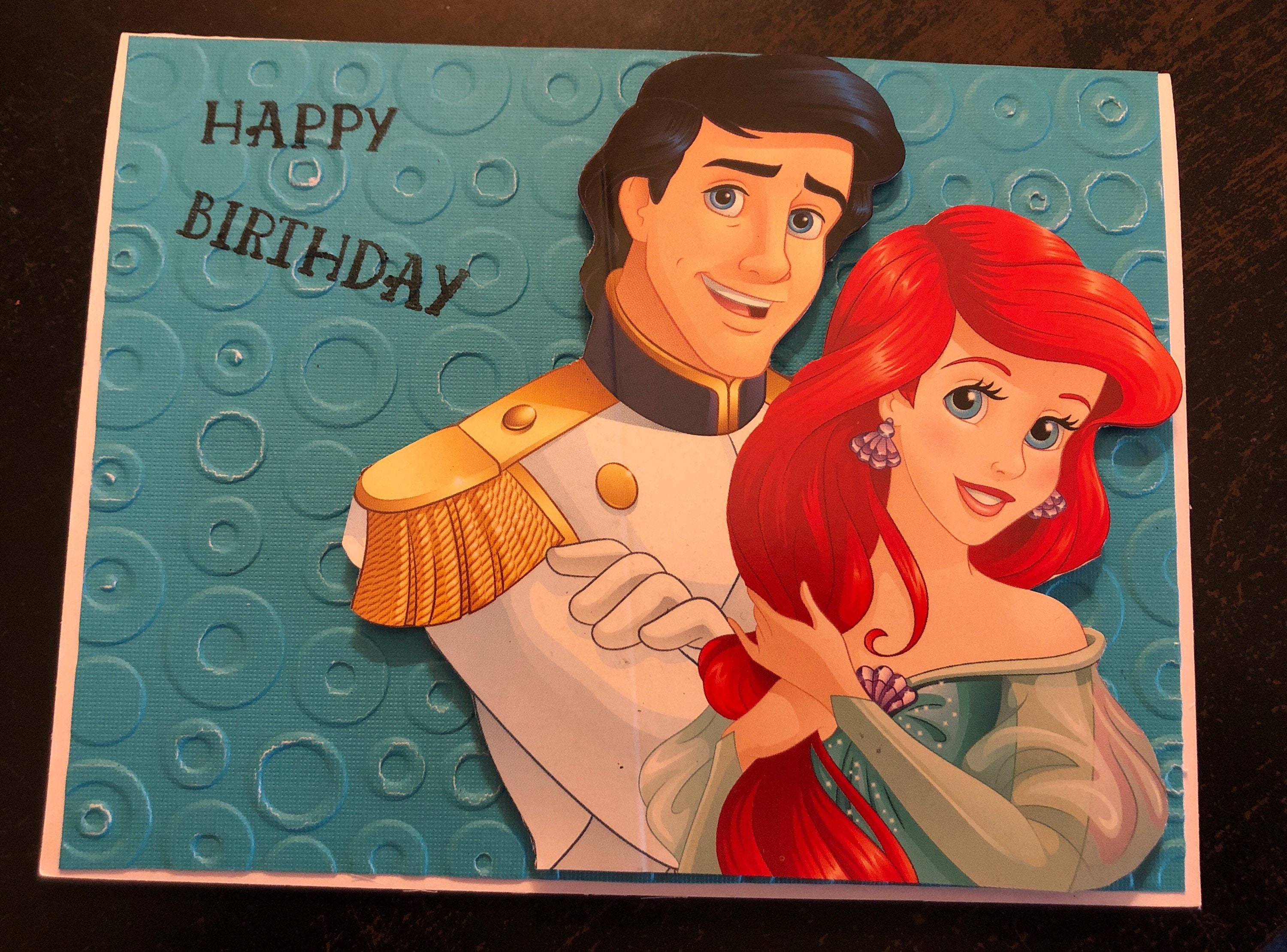 Ariel & Eric Birthday Card - Etsy