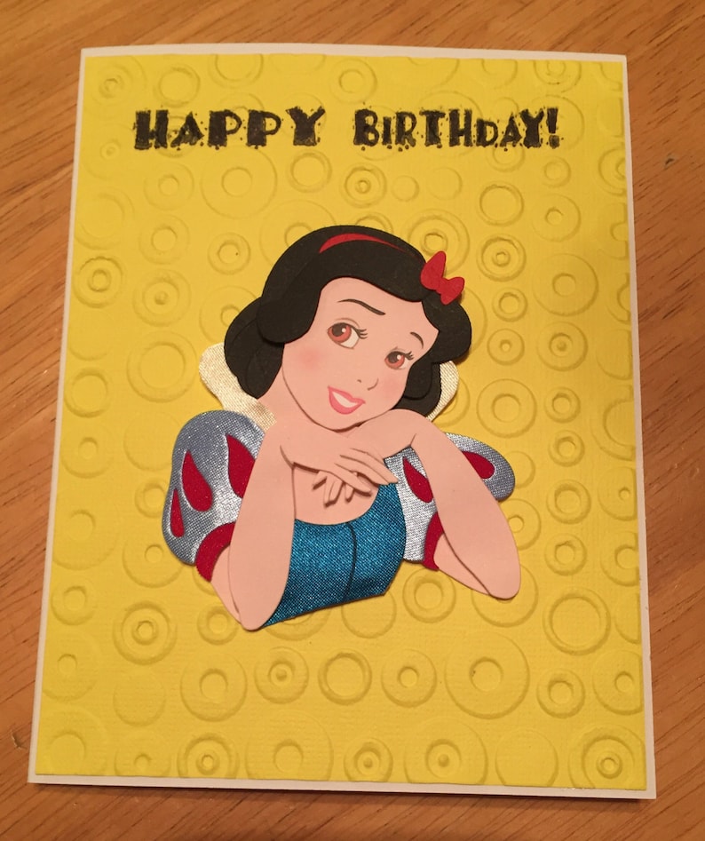 Snowwhite Birthday Card - Etsy