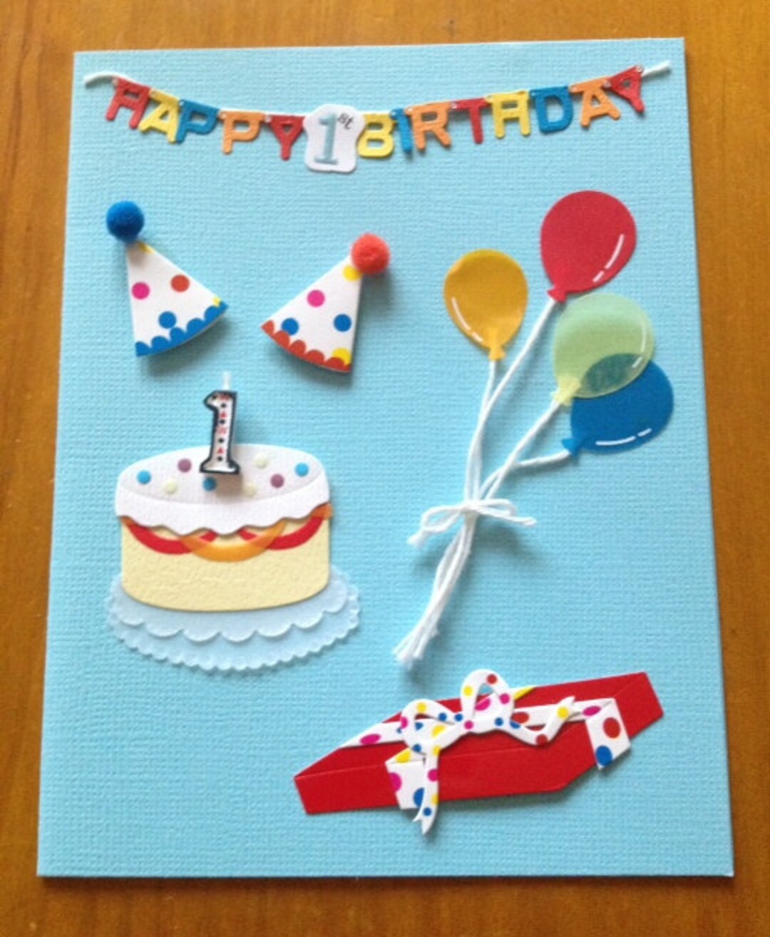 1st Birthday Card W/ Envelope - Etsy