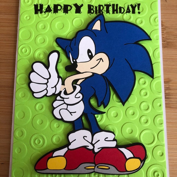 Sonic Birthday Card Invitation "girl" - Etsy