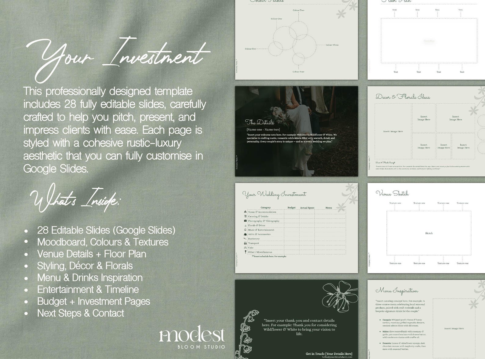 Wedding Planner Proposal Template: Editable Event Pitch (google Slides ...