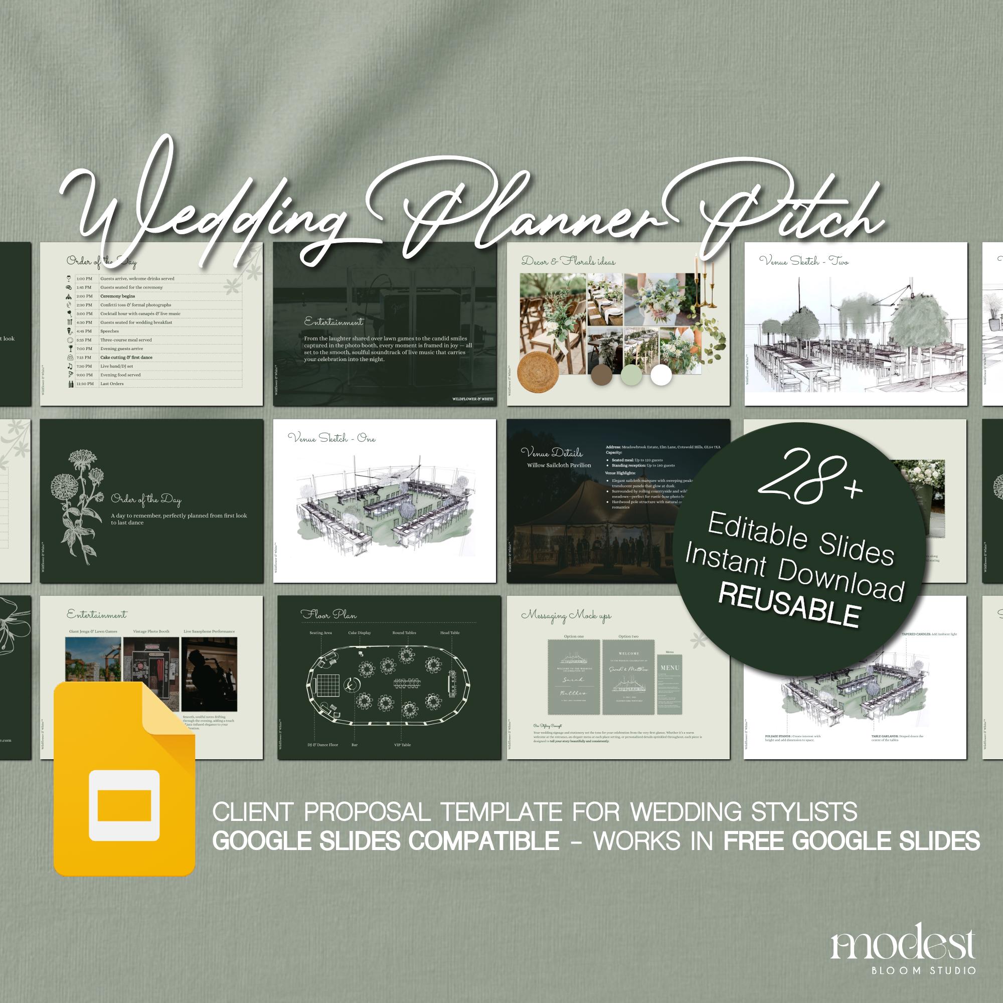 Wedding Planner Proposal Template: Editable Event Pitch (google Slides ...