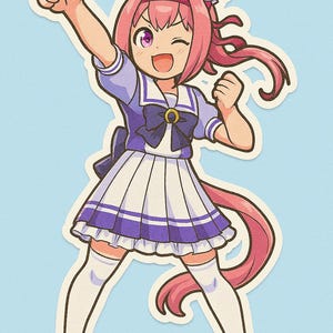 Haru Urara Chibi – Uma Musume Sticker – Anime Decal - Etsy