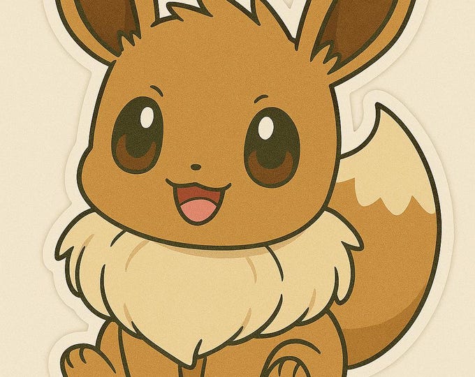 Chibi Eevee Sticker – Cute Pokémon Vinyl Decal - Etsy