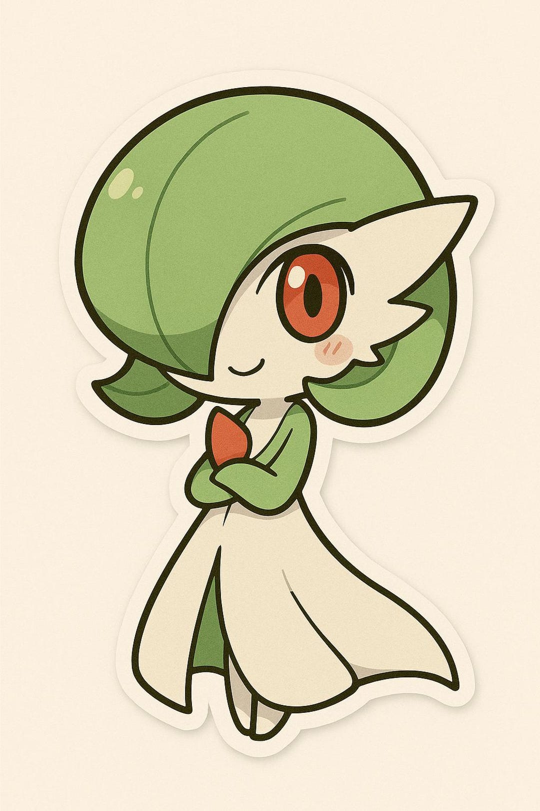 Chibi Gardevoir Sticker – Cute Psychic/fairy Pokémon Vinyl Decal - Etsy