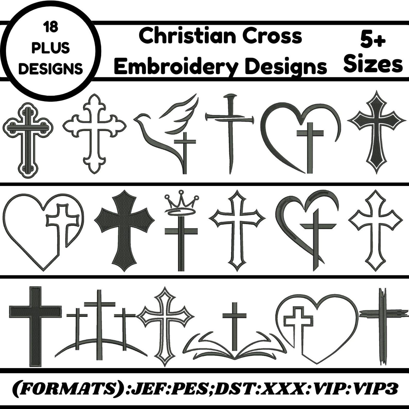 Christian Cross Machine Embroidery Designs Religious Cross Embroidery ...