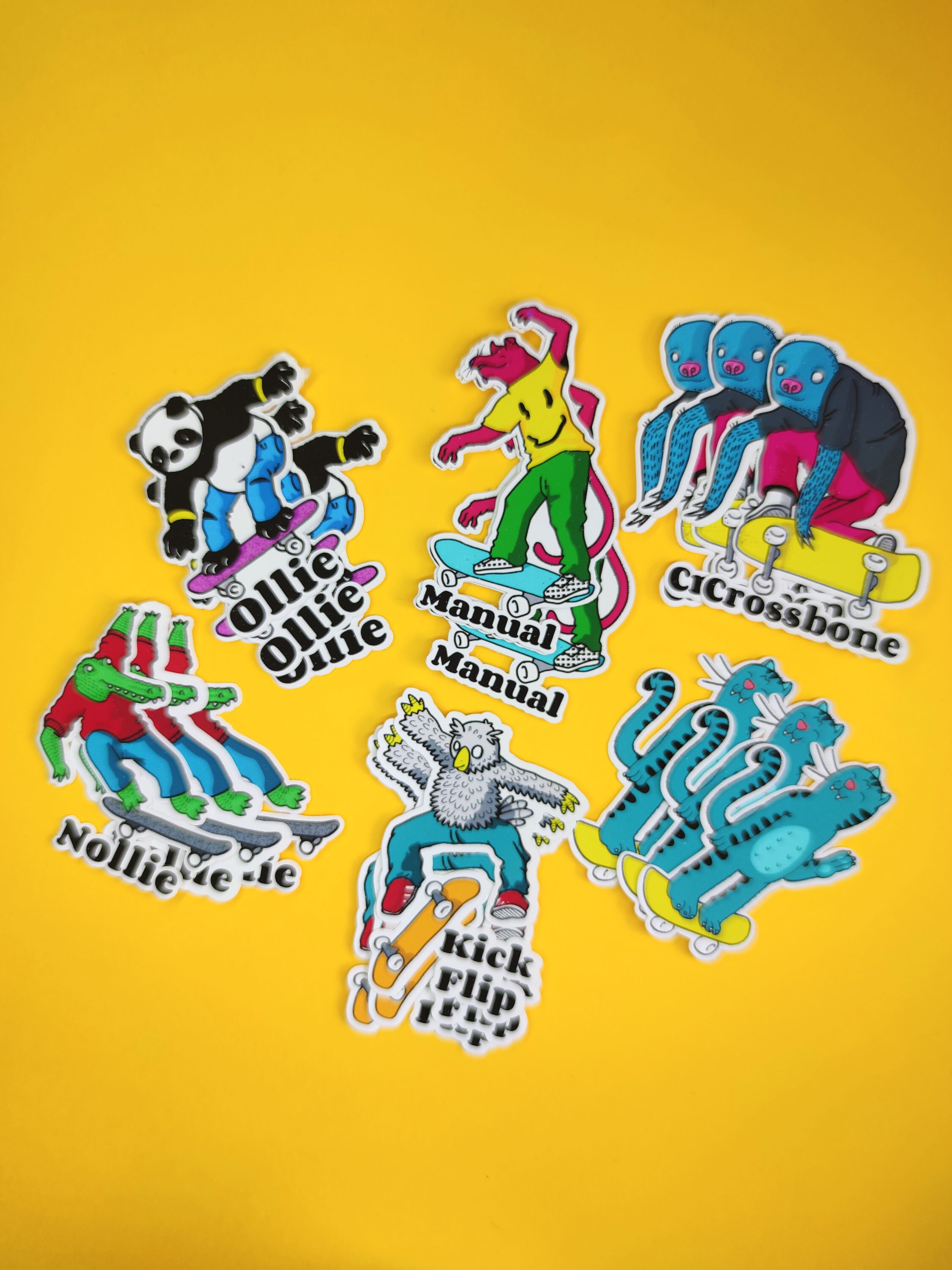 Animals Doing Skateboard Tricks. Stickers - Etsy