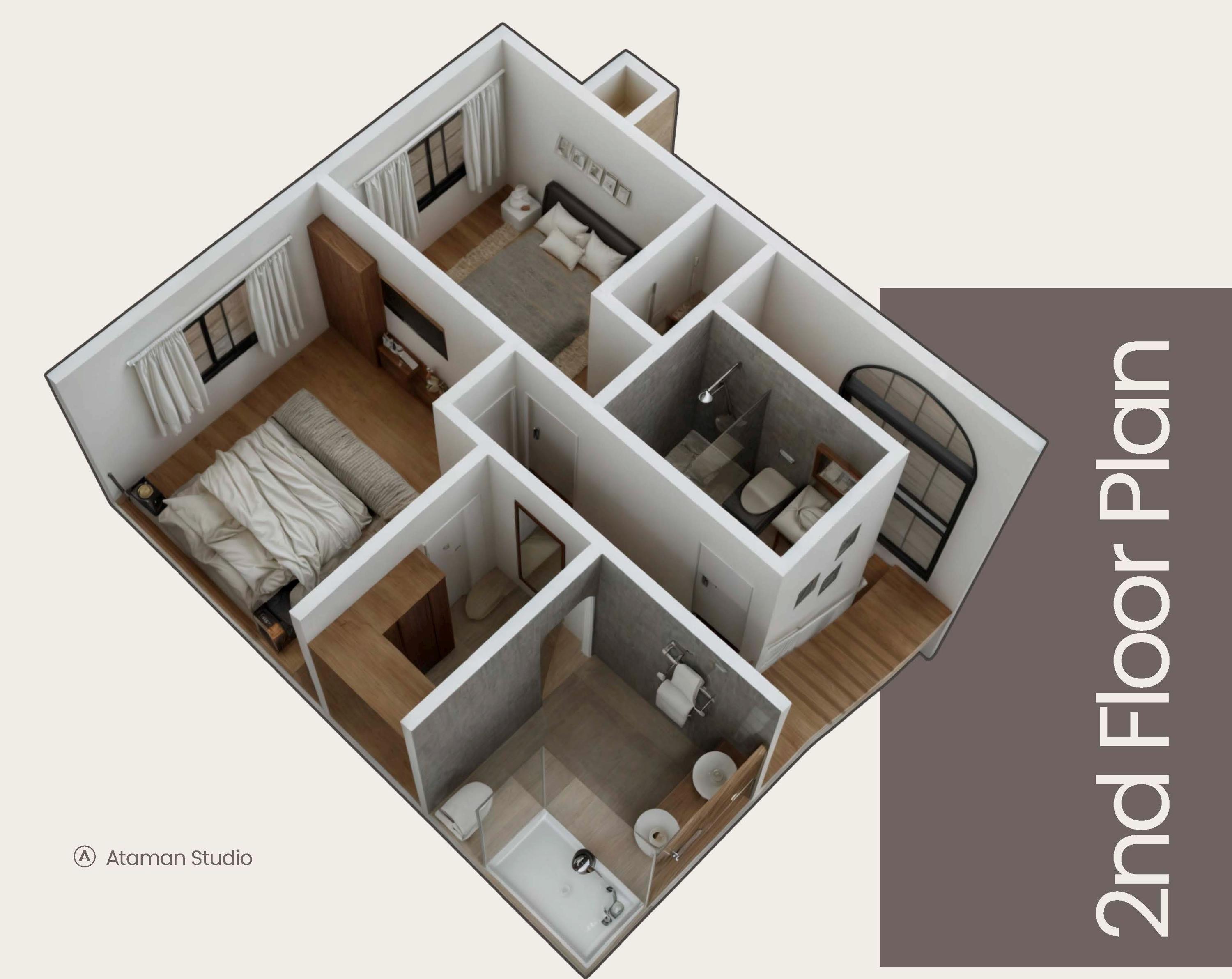 1200 Sq Ft ADU House Plan – 2BD/3BA + Office | Garage Conversion ...