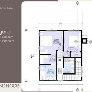 1200 Sq Ft ADU House Plan – 2BD/3BA + Office | Garage Conversion ...