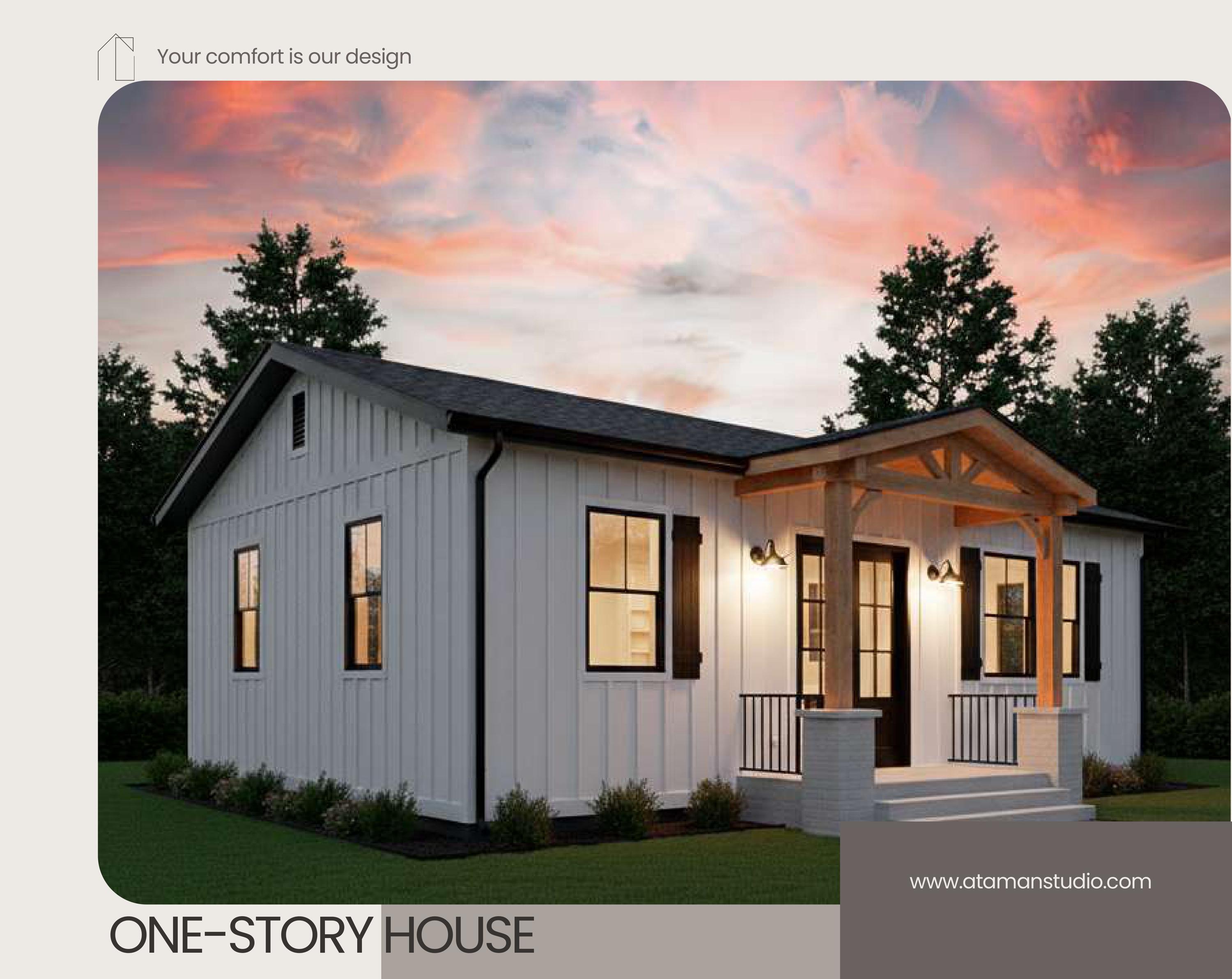 Small House Architectural Plans – Custom 800SF 2 Bedroom ADU Home ...