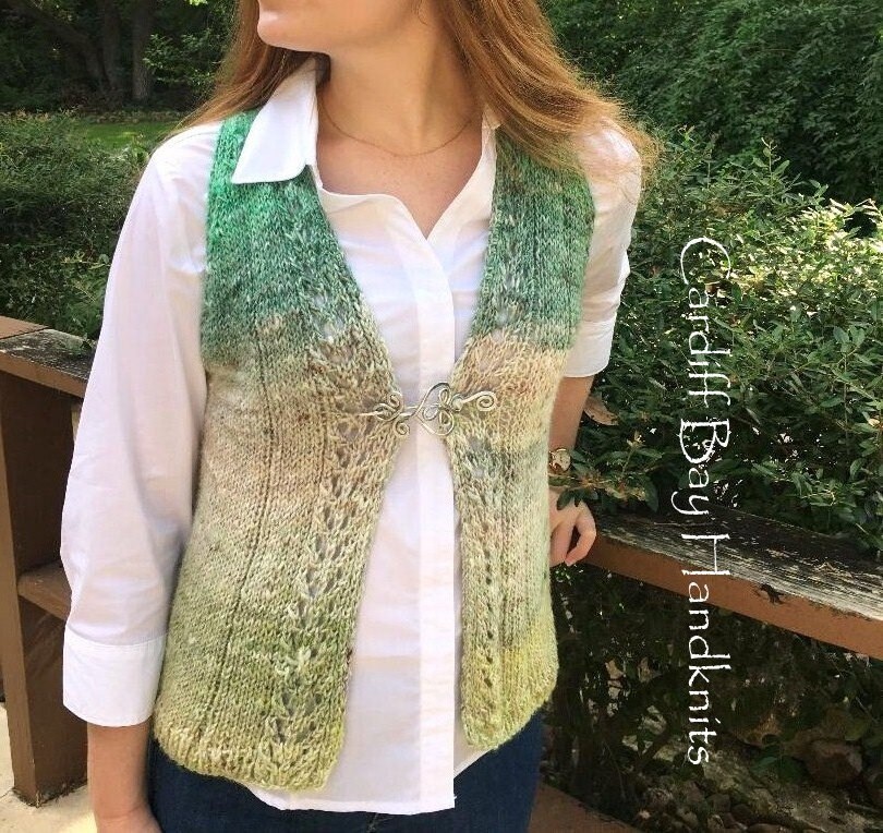 KNITTING PATTERN Vest for Women,lace,women Waistcoat Knitting Pattern ...