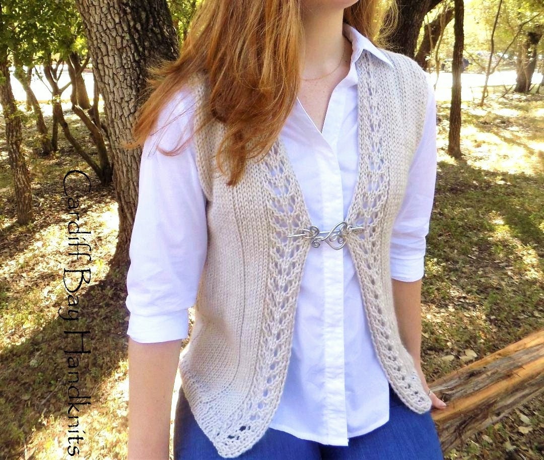 KNITTING PATTERN Vest for Women,lace,women Waistcoat Knitting Pattern ...