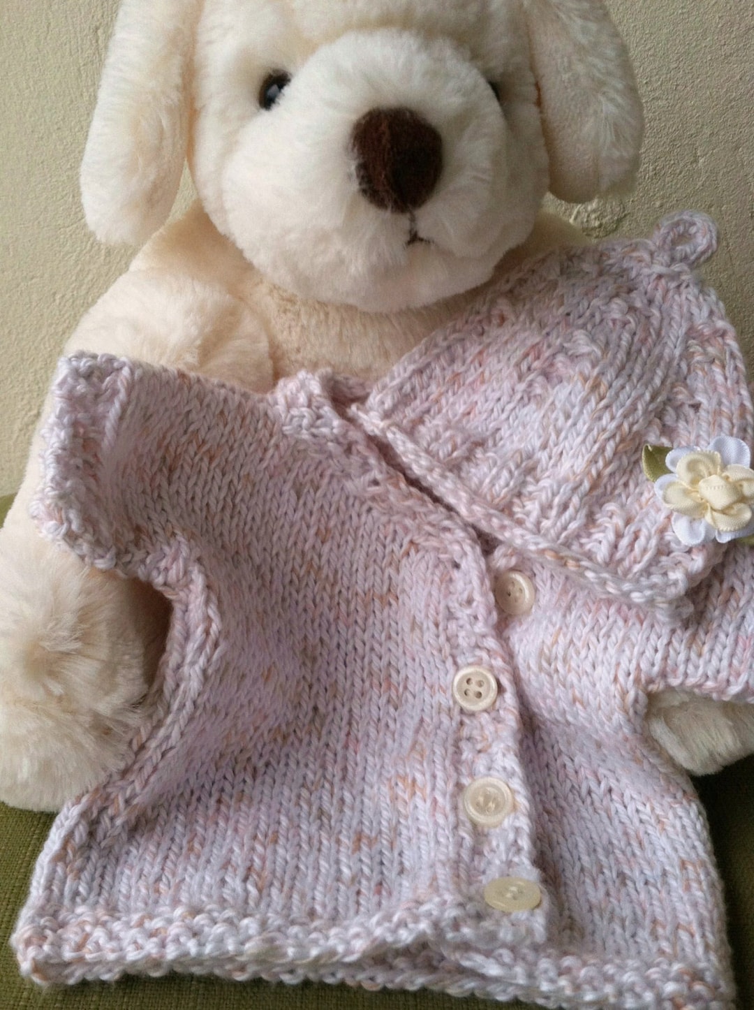 Knitting Pattern Preemie Layette,preemie Cross Over Cardigan,easy to ...