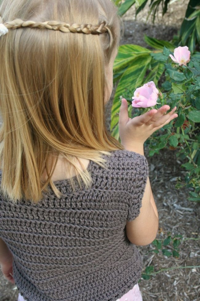 CROCHET PATTERN Girls Crochet Tee girls Crochet Sweater - Etsy