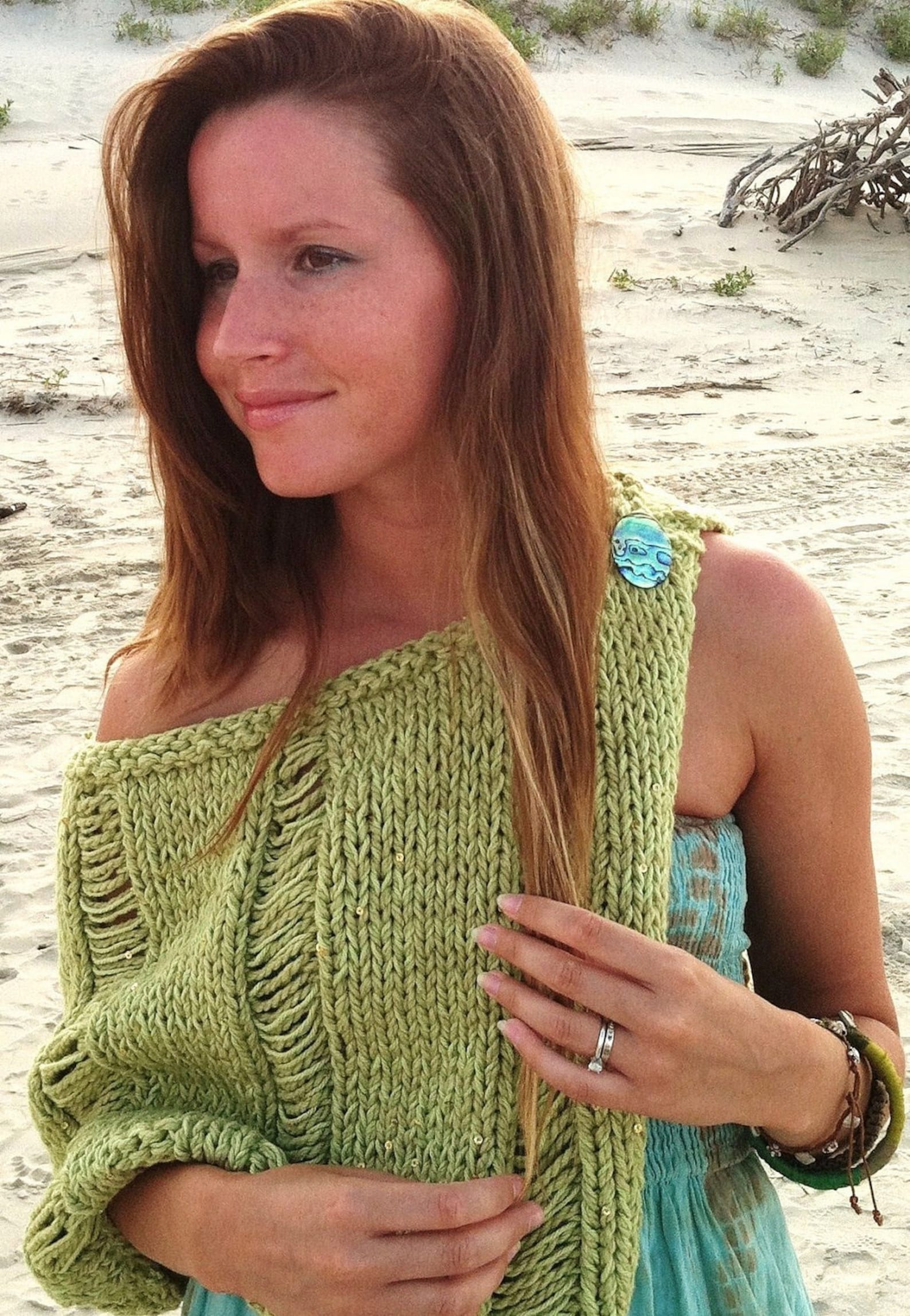 Knitting Pattern,knit Shoulder Wrap,women,easy to Knit,swim Cover Up ...