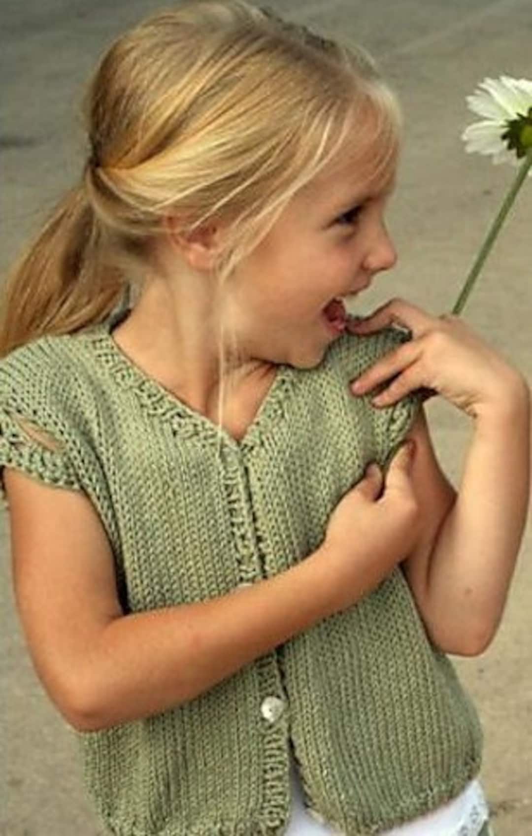 Girls Knit Cardigan Pattern,knit Summer Cardigan,short Sleeve,lace ...