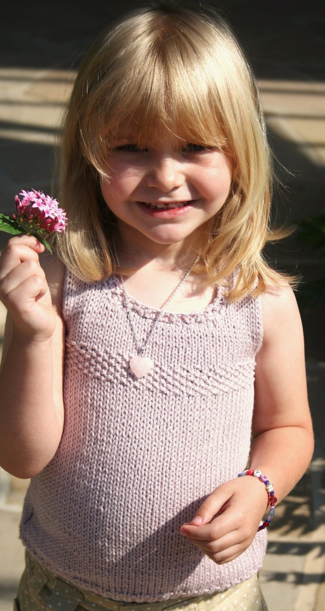 Knitting Pattern,girls Knit Tank,sleeveless, Top,easy to Knit,girls ...