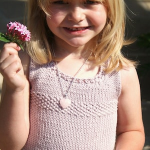 Knitting Pattern,girls Knit Tank,sleeveless, Top,easy to Knit,girls ...