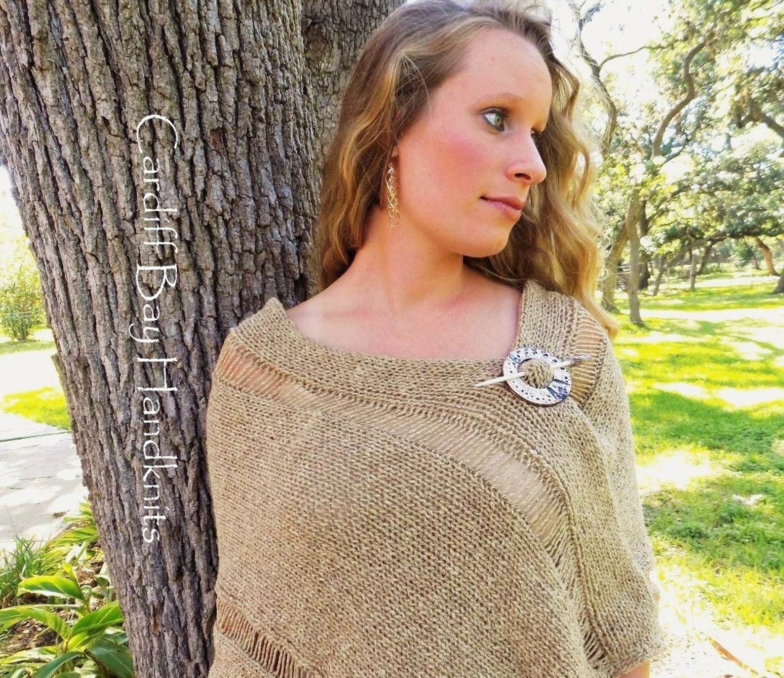 KNITTING PATTERN, Knit Poncho Pattern,women Knit Shoulder Wrap,easy to ...