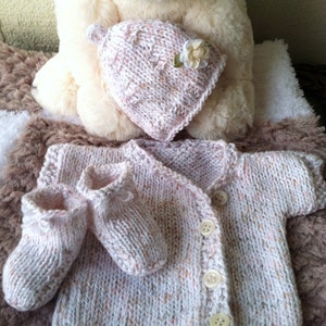 Knitting Pattern Preemie Layette,preemie Cross Over Cardigan,easy to ...