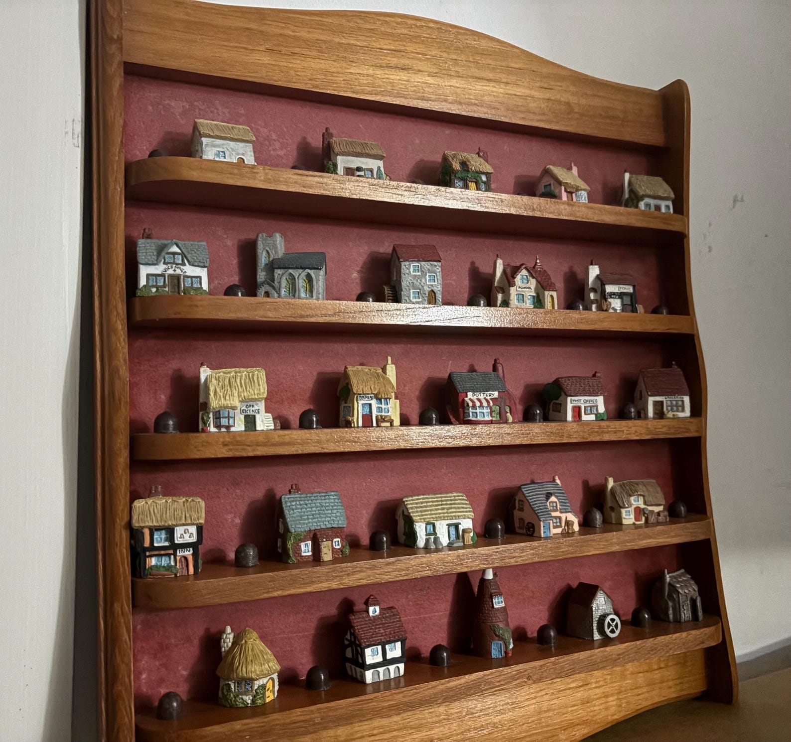 Vintage Pewter Thimble Collection on Wooden Display Shelf - Etsy