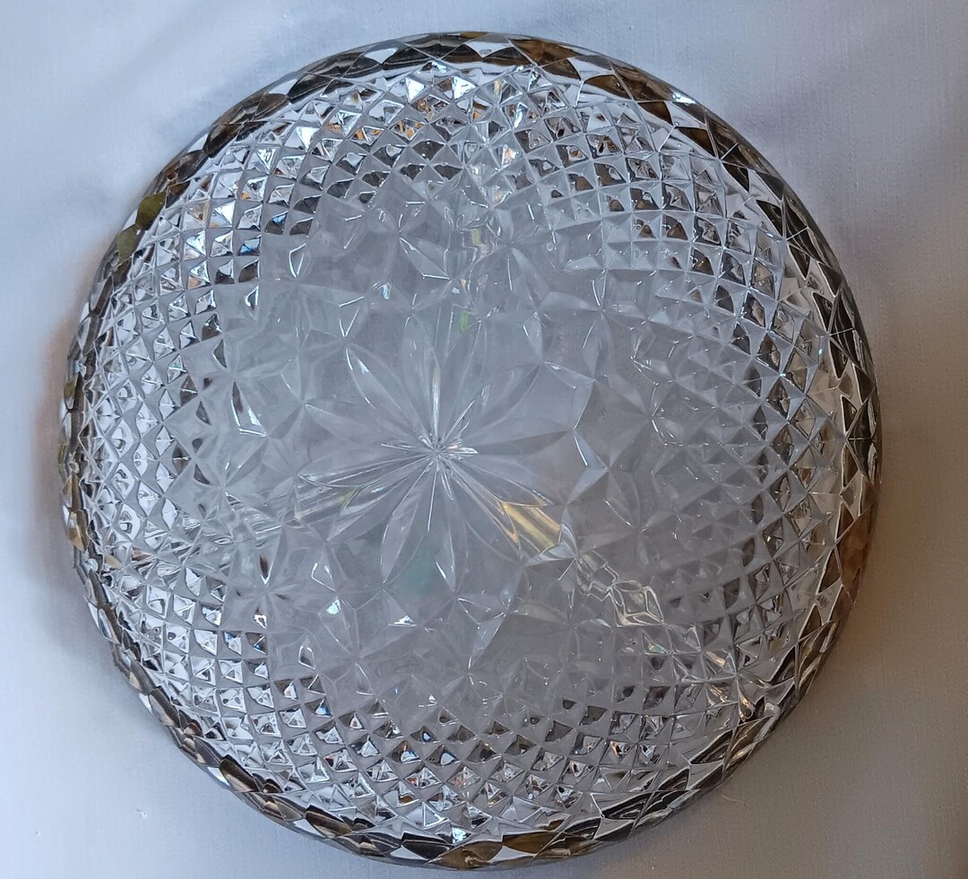Glass Divided Bowl, Metal Rim, Three Sections, Good Condition - Etsy