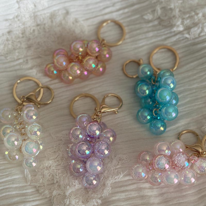 Bead Fruit Key Chain - Etsy