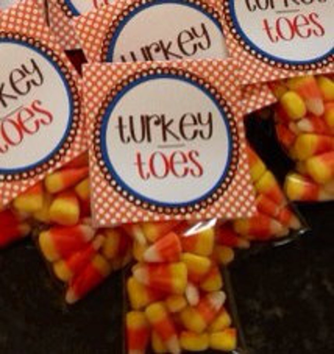 Instant Download TURKEY TOES Favor Bag Topper Thanksgiving Use With ...