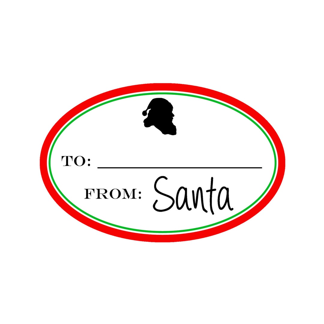 INSTANT DOWNLOAD - Printable From: Santa Gift Tags for Christmas ...