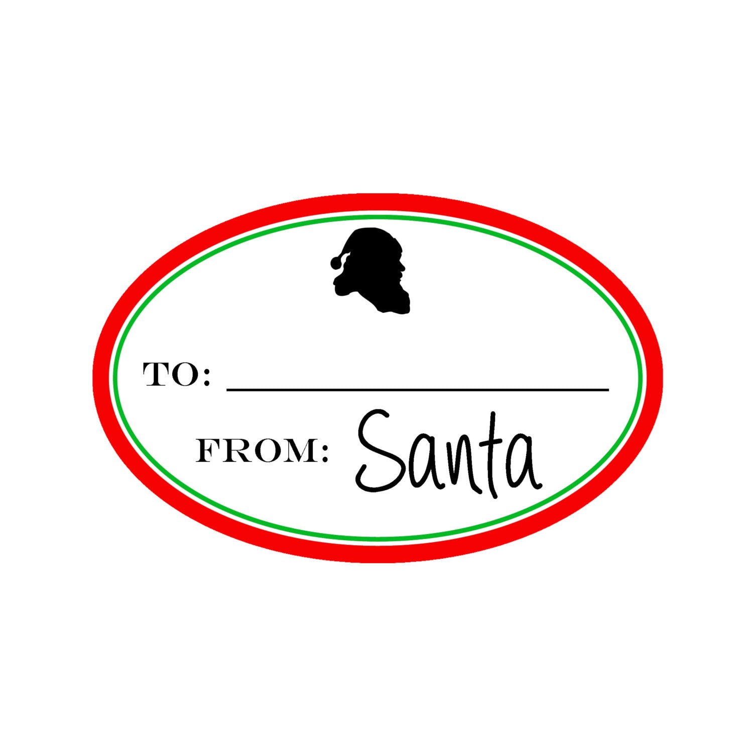 INSTANT DOWNLOAD Printable From: Santa Gift Tags for Christmas Santa ...