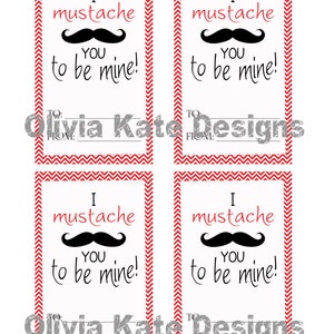 INSTANT DOWNLOAD Mustache and Chevron Valentine's Day Cards - School ...