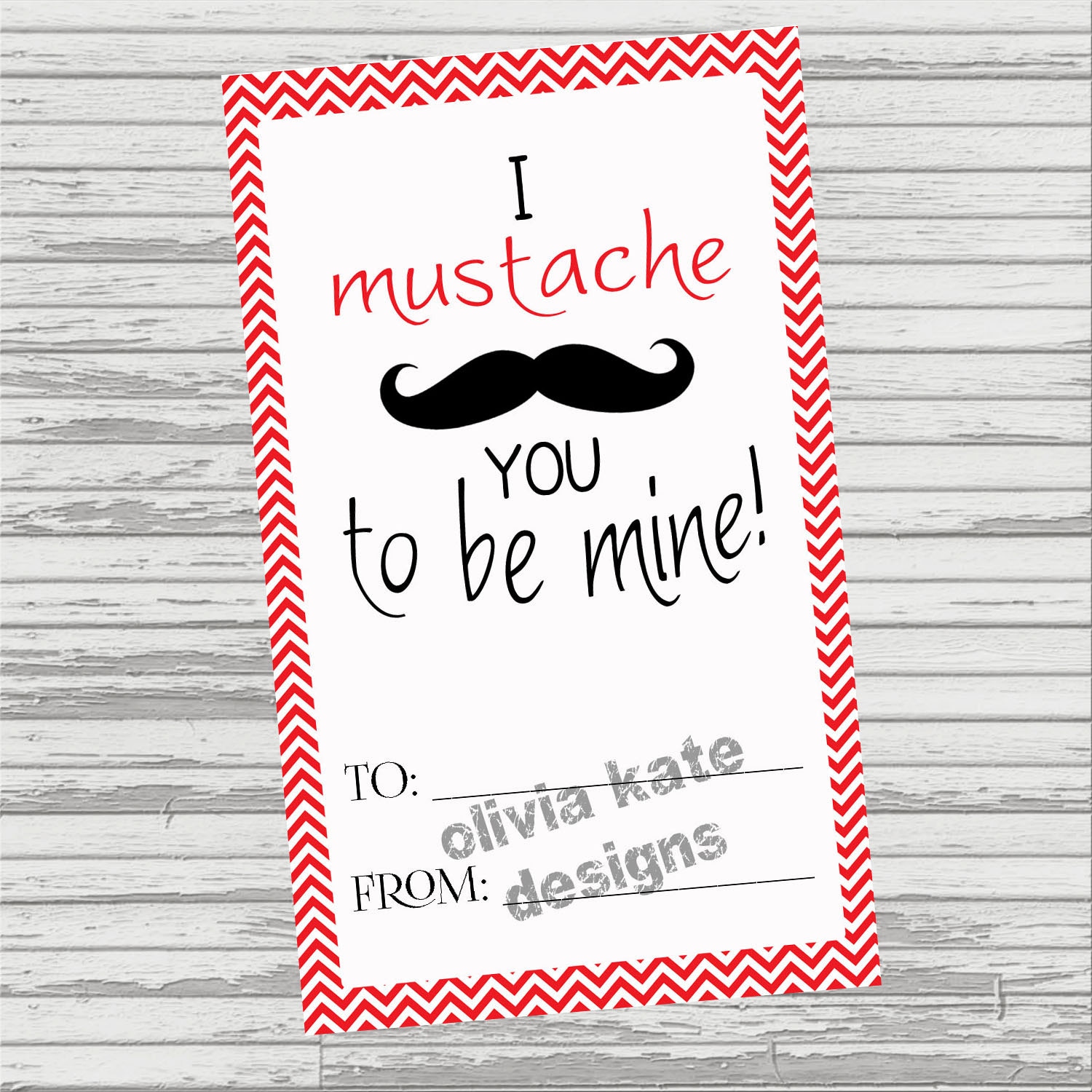 INSTANT DOWNLOAD Mustache and Chevron Valentine's Day Cards - School ...
