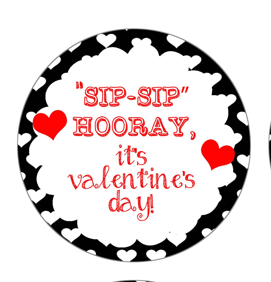 Instant Download sip SIP HOORAY It's Valentine's Day Tags Kids School ...