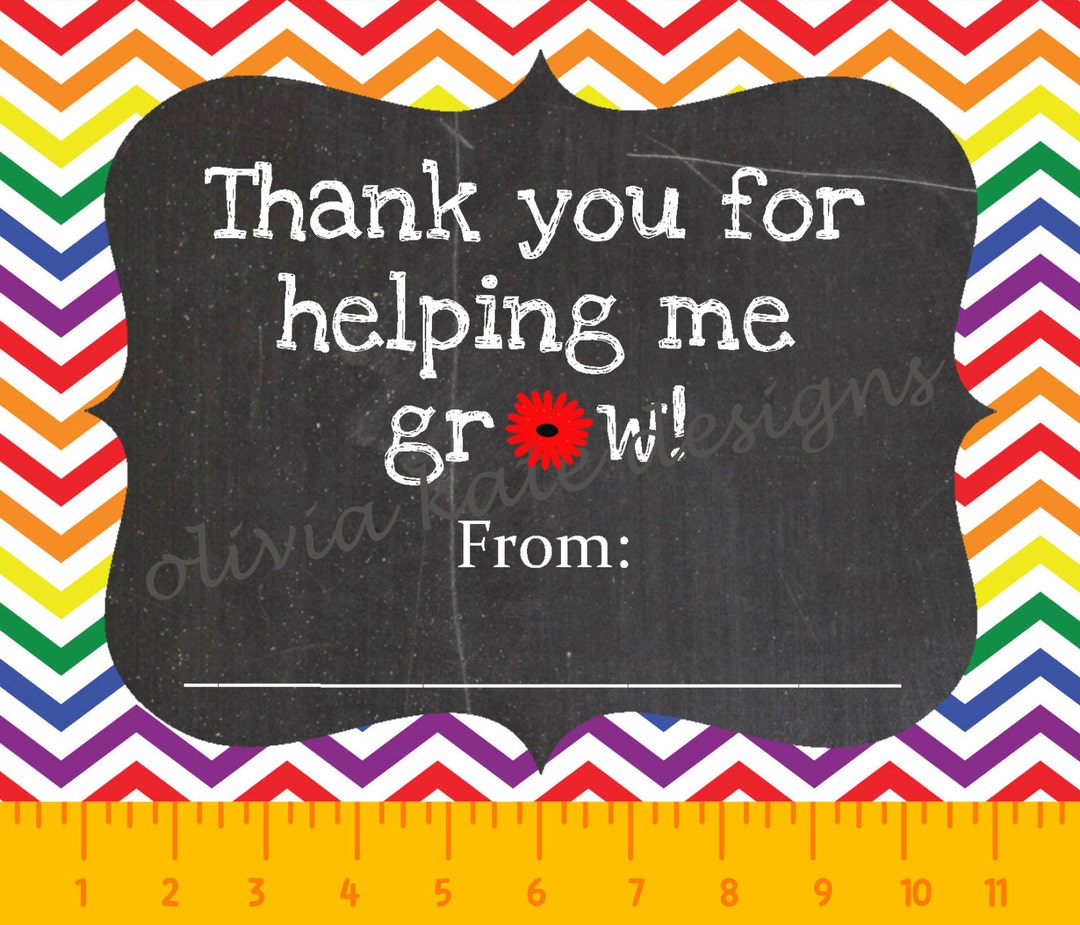 INSTANT DOWNLOAD: Teacher Gift- Teacher Appreciation Tag - Chalkboard ...