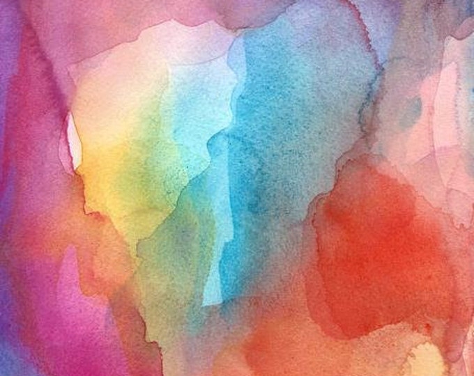 Acuarela pintura abstracta, abundante amor - Etsy España