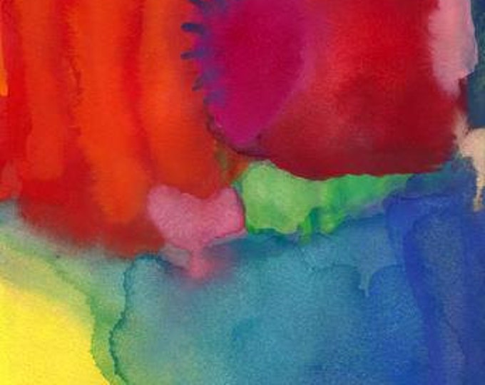 Original Watercolor Painting Abstract Art MEND - Etsy