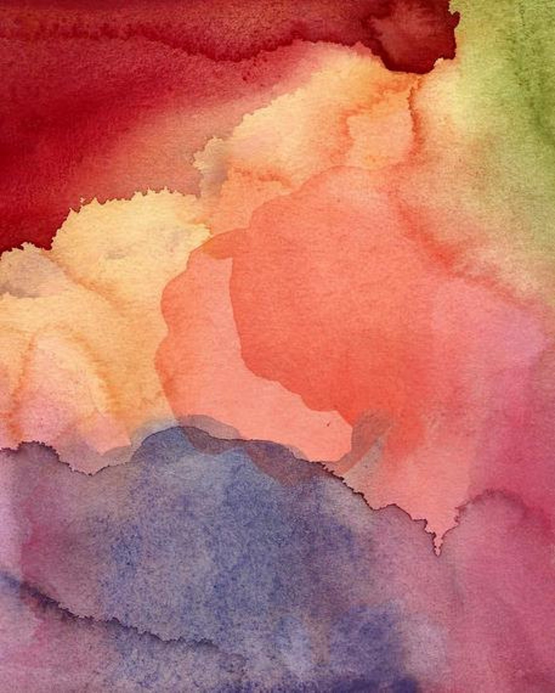 Guía del arte de imprimir Acuarela abstracta espíritu | Etsy México