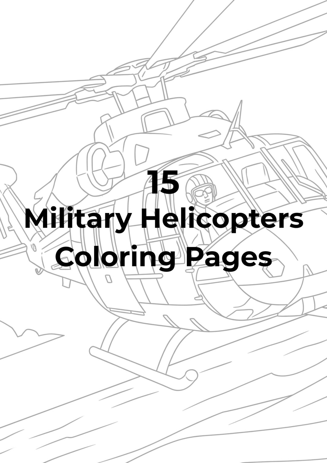 Printable Helicopter Coloring Pages for Kids: Military Aircraft ...