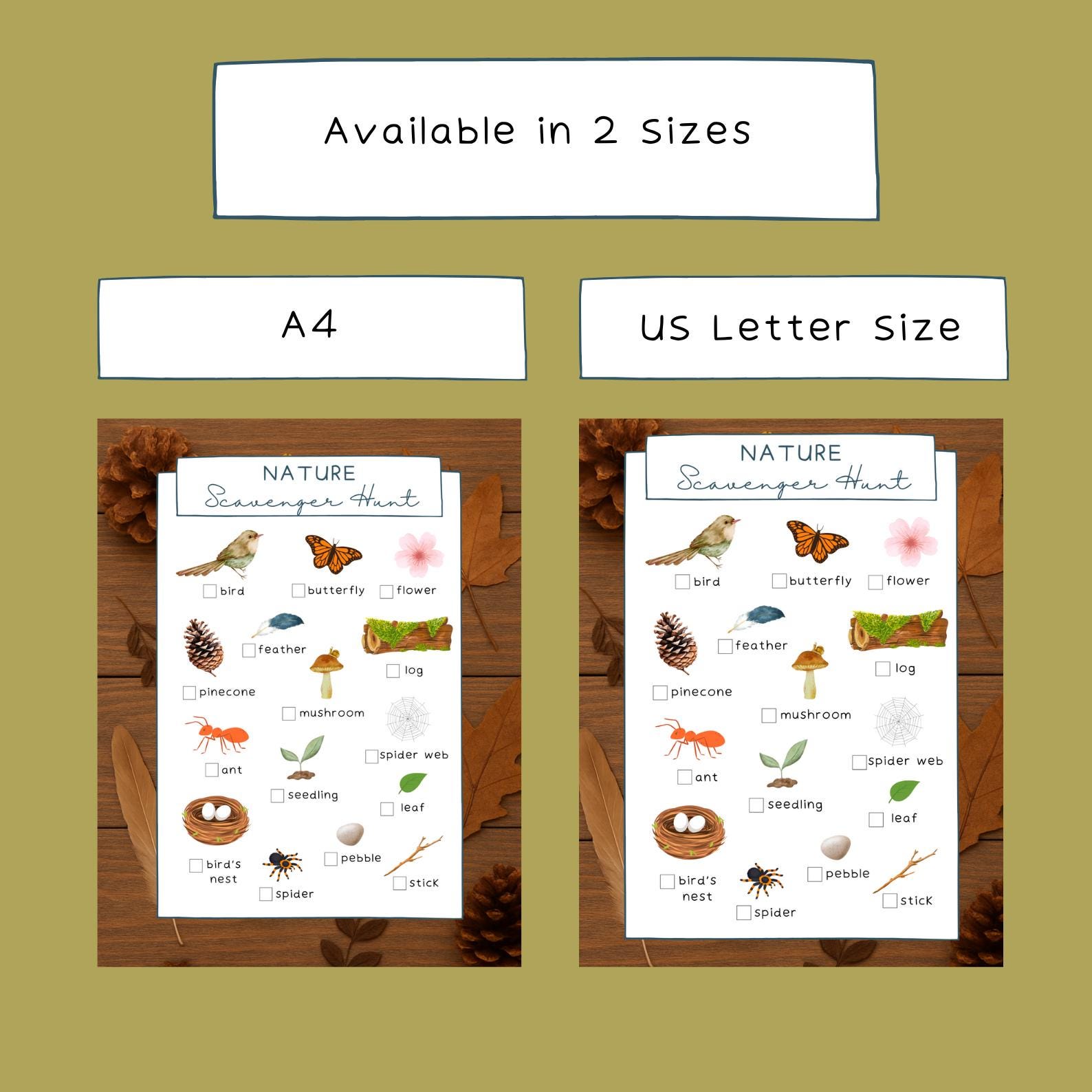 Autumn Nature Scavenger Hunt: Outdoor Kids Activity (digital Download ...